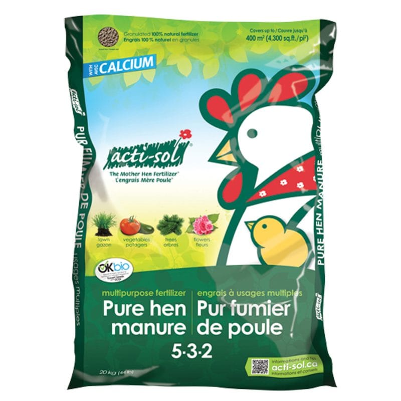 Acti-Sol Pure Hen Manure Organic Fertilizer 20KG - Happy Hydroponics